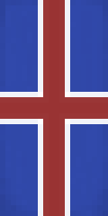 Icelandic flag Minecraft Banner