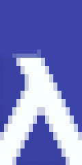 Lambda White on Blue Background Minecraft Banner