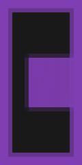 Letter C - Purple/Black Banner Minecraft Banner