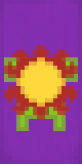 Red Flower Minecraft Banner