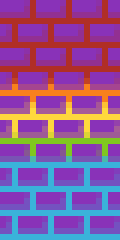 rainbow bricks Minecraft Banner