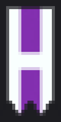 purple h Minecraft Banner
