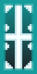 Teal Medieval Minecraft Banner