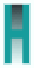 Letter H with cyan fog Minecraft Banner