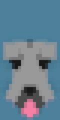 Grey Dog Minecraft Banner