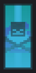 Blue skeleton Minecraft Banner