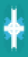 Medieval Cross Cyan Minecraft Banner
