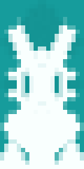 Cyan Background Bunny Banner Minecraft Banner