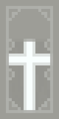 Grey decorated cross Minecraft Banner