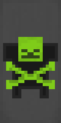 Dark Green Skeleton Minecraft Banner