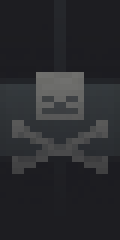 Grayscale Skeleton Minecraft Banner