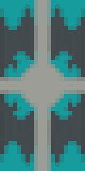Fancy Cyan Shield Minecraft Banner