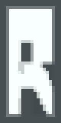 letter r with gray background color Minecraft Banner