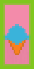 Blue berry ice cream Minecraft Banner