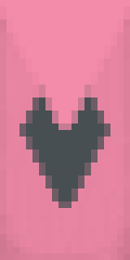 grey heart Minecraft Banner