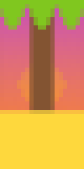 Oasis Sunset Minecraft Banner