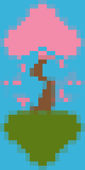Floating Cherry Blossom Tree Minecraft Banner