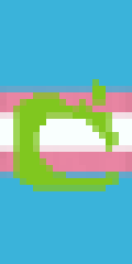 trans worm on a string Minecraft Banner