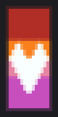Lesbian Pride Flag With a Heart Minecraft Banner