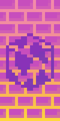 Globe banner but with rosy maple moth colors Minecraft Banner