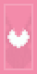Cute heart shield Minecraft Banner