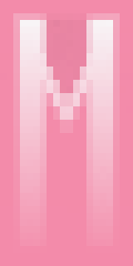 Pink letter M with fade Minecraft Banner