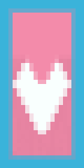 Trans pride heart Minecraft Banner