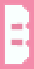 Minecraft Banner B (Pink banner, white letter) Minecraft Banner
