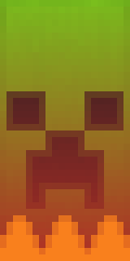 Burning Creeper Minecraft Banner