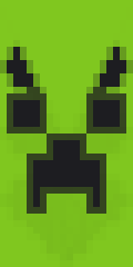 Angry creeper (Inverted) Minecraft Banner