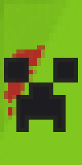 Scar Creeper Minecraft Banner