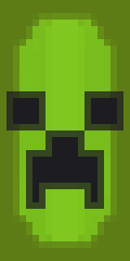 Creeper face with rounded border (Lego Minecraft) Minecraft Banner