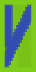 Letter V blue Minecraft Banner