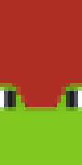 Red background frog Minecraft Banner