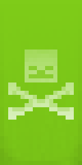 lime skeleton Minecraft Banner