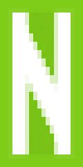 Lime "N" Minecraft Banner