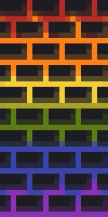 Rainbow Brick Banner Minecraft Banner