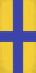 Östergötaland Flag (reverse Swedish Flag) Minecraft Banner