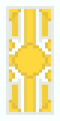 White and Gold Shield Minecraft Banner