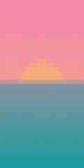 Aesthetic Pastel Setting Sun Minecraft Banner