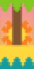 sunset oasis Minecraft Banner