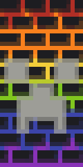 creeper rainbow bricks Minecraft Banner