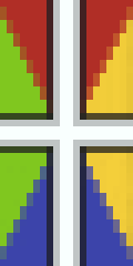 coloured triangles with cross Minecraft Banner