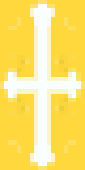 Yellow Cross Minecraft Banner