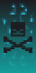 Blue & Black Skull Banner Minecraft Banner