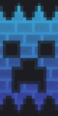 Creeper face with a Gradient of Blue to Light blue background with a ...