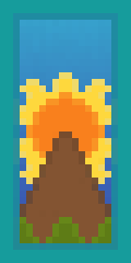 sunflower mountain Minecraft Banner