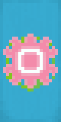 Pink flower Minecraft Banner