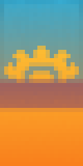 Beach Sunset low tide Minecraft Banner