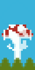 Minecraft pretty red mushroom with clouds Banner Minecraft Banner